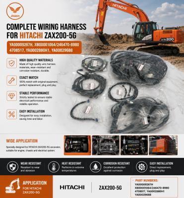 China Complete Wiring Harness for Hitachi ZAX200-5G Excavator 246470-8980 4708517 for sale
