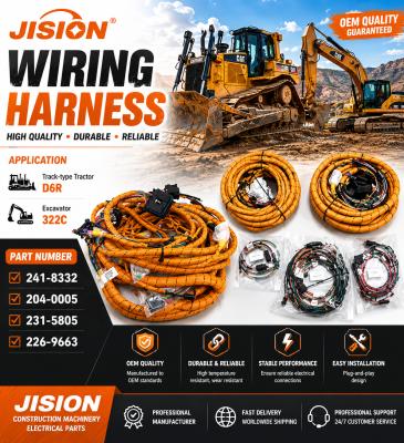 China Excavator Wiring Harness 241-8332 204-0005 for CAT D6R Tractor 322C Excavator for sale
