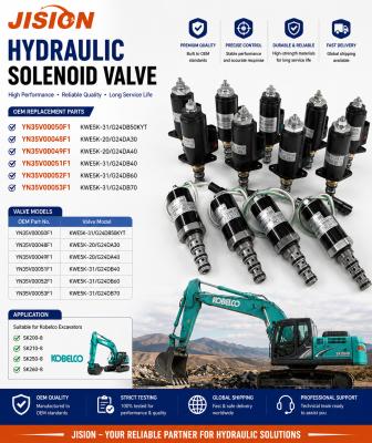 China Kobelco Hydraulic Excavator Solenoid Valve YN35V00050F1 24V OEM Quality for sale