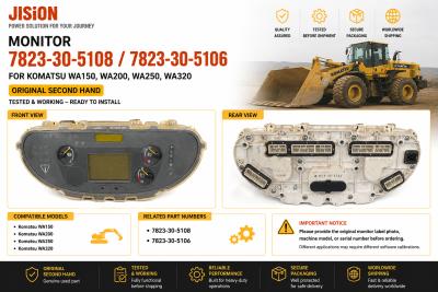 China Komatsu WA320-5 Wheel Loader Monitor 7823-30-5108 7823-30-5109 Original Used for sale