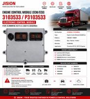 China ISX15 QSX15 ECU ECM Excavator Controller 3103533 P3103533 Engine Control Unit for sale