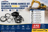 China Complete Wiring Harness Set for Komatsu PC200-7 Excavator 6PCS 207-06-71170 for sale