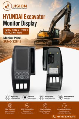 China Hyundai Excavator Monitor Display 2UN6-32842 24V LCD Operator Cluster for sale