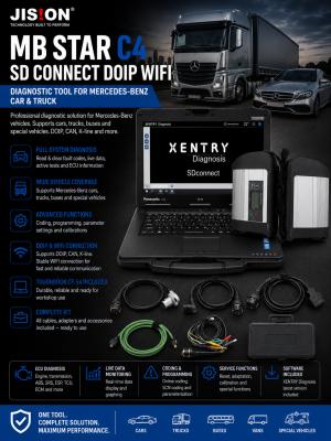 China MB STAR C4 SD Connect DOIP WIFI Diagnostic Tool for Mercedes Benz Cars Trucks with Panasonic CF-54 for sale