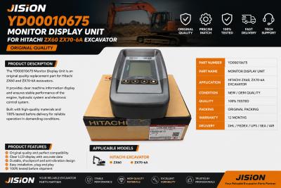 China Original Monitor Display YD00010675 for Hitachi ZX60 ZX70-6A Excavator Monitor Panel for sale