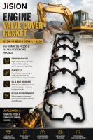 China 6754-11-8331 Valve Cover Gasket | 6754-11-8330 Replacement | Komatsu SAA6D107E Engine | PC200-8 WA380Z Engine Valve Cover Gasket 6754-11-8331 6754-11-8330 Integrated Wiring Harness for Komatsu PC200-8 for sale
