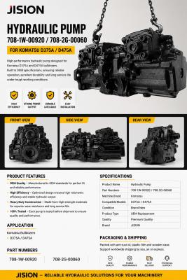 China 708-1W-00920 708-2g-00060 Hydraulic Pump for Komatsu D375A/D475A - China Offer Hydraulic Pump - D375A Hydraulic Pump, D475 Hydraulic Pump for sale