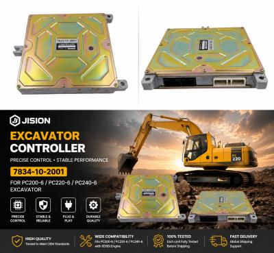 China PC200-6 PC220-6 PC240-6 Excavator Controller 7834-10-2001 6D95I Engine Control Board ECU Computer Panel for sale