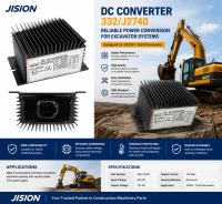China 332/J2740 DC Converter for JS200 JS240 Excavator Spare Parts 24V to 12V Power Converter Module for sale