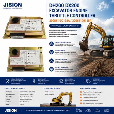China DH200 DX200 Excavator Engine Throttle Controller 300611-00138A 30061100138A Engine Speed Control Module for Doosan Excavator Spare Parts for sale