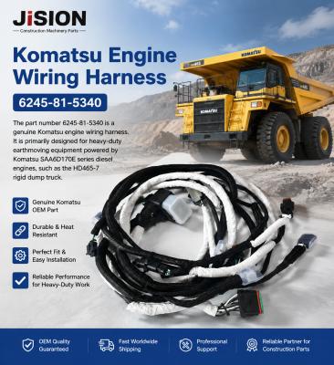 China 6245-81-5340 Engine Wiring Harness for Komatsu HD465-7 Dump Truck SAA6D170E Diesel Engine Electrical Harness for sale