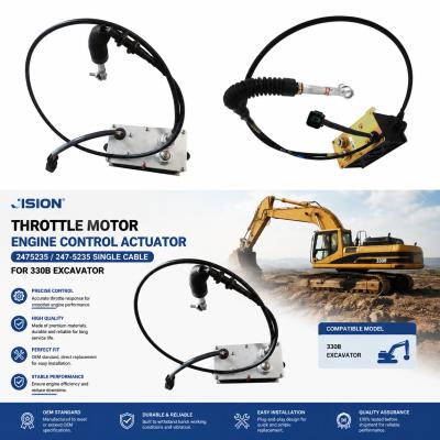 China 330B Excavator Throttle Motor Engine Control Actuator 2475235 247-5235 Single Cable Governor Motor Replacement Parts for sale