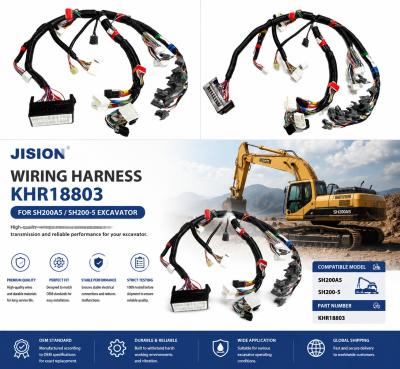 China SH200A5 SH200-5 Excavator Wiring Harness KHR18803 Electrical Wire Harness Cable Assembly Replacement Parts for sale