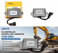 China Excavator DC-DC Converter Control Unit 21N8-20201 | 24V to 12V Voltage Converter Input DC22V-28V Output 12V 3A for Hyundai Excavator for sale