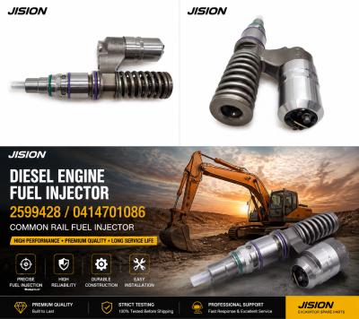 China 2599428 0414701086 Diesel Engine Common Rail Fuel Injector for Excavator Engine Fuel Injection System for sale