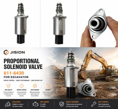 China Proportional Solenoid Valve 611-6430 for Excavator Hydraulic Control System Construction Machinery Spare Parts Solenoid Valve 6116430 for sale