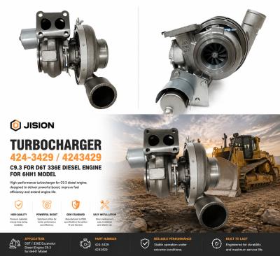 China Turbocharger 424-3429 4243429 for C9.3 Diesel Engine D6T 336E Excavator Construction Machinery Spare Parts 6HH1 Model for sale