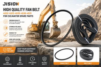 China High Quality 4D32 4D33 4D35 4D36 4D31 Engine Fan Belt for Excavator Spare Parts for sale