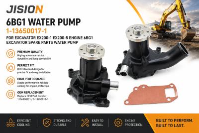 China 6BG1 Engine Water Pump 1-13650017-1 1136500171 for EX200-1 EX200-5 Excavator Spare Parts for sale