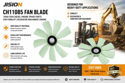 China CH11085 Engine Cooling Fan Blade for 1004 1006 Diesel Engine Forklift Excavator Spare Parts for sale