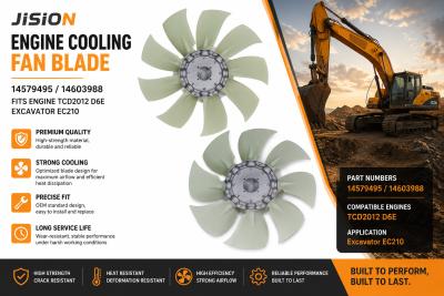 China 14579495 14603988 Engine Cooling Fan Blade for EC210 Excavator TCD2012 D6E Engine for sale