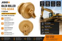 China 115-6344 1156344 Front Idler Assembly for 330BL Excavator Undercarriage for sale