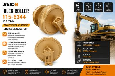 China 115-6344 1156344 Front Idler Assembly for 330BL Excavator Undercarriage for sale