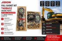 China T408652 Full Engine Gasket Kit for 320D2 329D Excavator C7.1 Engine | Engine Overhaul Repair Gasket Set for sale
