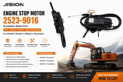 China 2523-9016 Engine Stop Motor 24V for DH220-5 DH225-7 S220LC-V Excavator | Engine Shutdown Motor for sale