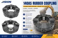 China 140AS Flexible Rubber Coupling for Excavator Hydraulic Pump | Round Type Pump Coupling for sale