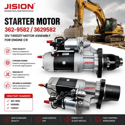 China 362-9582 Starter Motor Assembly 12V T400317 for C9 Engine Excavator Parts High Performance Starting Motor Replacement for sale