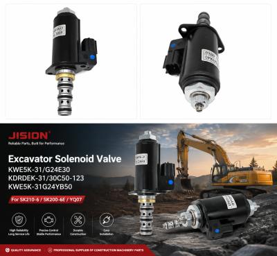China Excavator Solenoid Valve KWE5K-31/G24E30 KDRDEK-31/30C50-123 for SK210-6 SK200-6E YQ07 Hydraulic Control Valve Replacement Part for sale