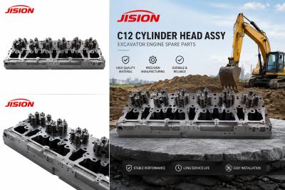 China C12 Cylinder Head Assy for Excavator Engine Spare Parts | Heavy Duty Diesel Engine Cylinder Head Assembly Replacement for sale