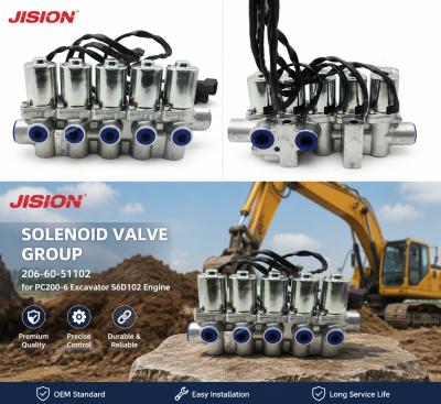 China PC200-6 206-60-51102 Solenoid Valve Group Valve Assy for Komatsu Excavator S6D102 Engine Hydraulic Control Valve Assembly for sale