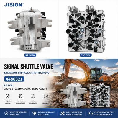 China 4486321 Signal Shuttle Valve Hydraulic Shuttle Valve for Hitachi ZX200-3 ZX210 ZX230 ZX240 ZX330 Excavator Parts for sale