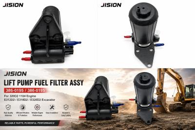 China 386-0195 3860195 Lift Pump Fuel Filter Assembly for 320D2 E312D2 E318D2 E320D2 Excavator 1104 Engine for sale