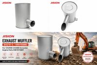 China KRH10880 SH210-5 Excavator Exhaust Muffler for CX210B CX240B 4HK1XYSS01 Engine for sale