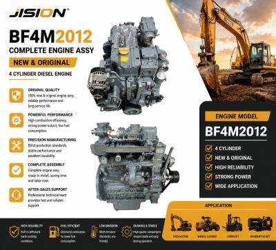 China BF4M2012 BF4M 2012C Complete Diesel Engine Assembly 4 Cylinder Engine Assy for Excavator Construction Machinery for sale