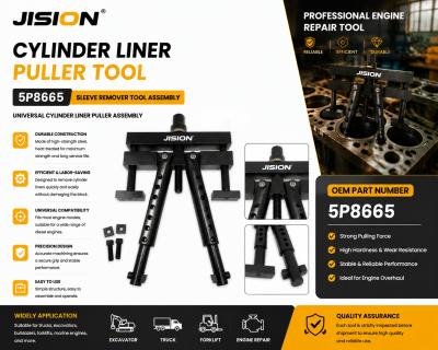 China 5P8665 Cylinder Liner Puller Tool Sleeve Remover Tool Assembly Universal Engine Repair Tool for Excavator Diesel Engine for sale