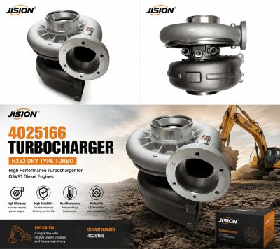 China 4025166 HX82 Turbocharger for QSV91 Diesel Engine | Heavy Duty Dry Type Turbocharger Replacement 4025166 for sale