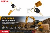 China 5P-8500 8H-5306 Ignition Key Universal Key Chain 5P8500 8H5306 for Construction Machinery for sale