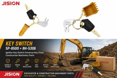 China 5P-8500 8H-5306 Ignition Key Universal Key Chain 5P8500 8H5306 for Construction Machinery for sale