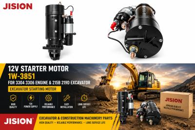 China 1W-3851 1W3851 12V Starter Motor for 3304 3306 Engine 215B 219D Excavator for sale
