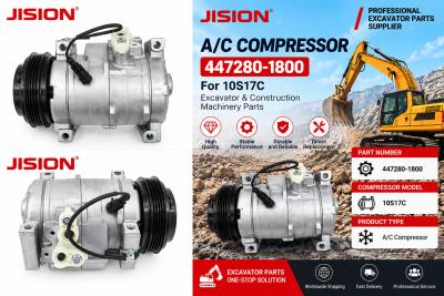 China 447280-1800 10S17C A/C Compressor for Excavator Air Conditioning System Construction Machinery Parts for sale