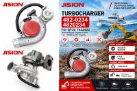 China 482-0234 4820234 GT25 T422423 Turbocharger for 1104D-E44T Engine Excavator Marine Boat Engine Parts for sale