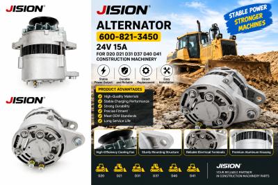 China 600-821-3450 24V 15A Alternator for D20 D21 D31 D37 D40 D41 Construction Machinery for sale