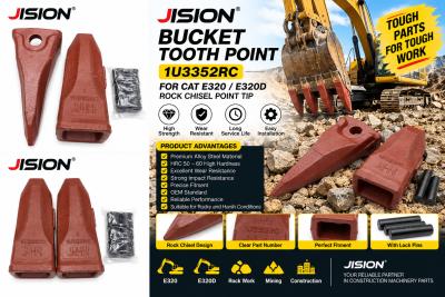 China 1U3352RC Rock Chisel Bucket Tooth Point HRC 50-60 for E320 E320D Excavator for sale