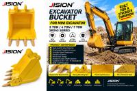 China SK045 Mini Excavator Bucket for 3 Ton 4 Ton 7 Ton Excavators Heavy Duty Digging Bucket for sale