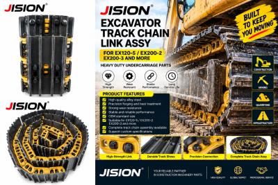 China EX120-5 EX200-2 EX200-3 Excavator Track Chain Link Assy with 500×8mm Track Shoes | Undercarriage Parts for sale