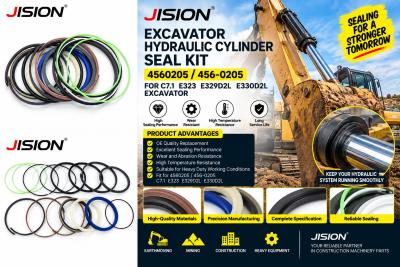 China 456-0205 4560205 Excavator Hydraulic Cylinder Seal Kit for C7.1 E323 E329D2L E330D2L for sale